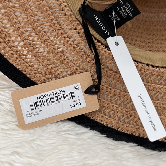 Halogen | Accessories | New Halogen Womens Adjustable Straw Hat Tan ...